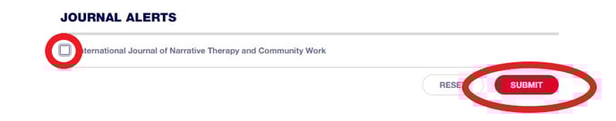 Informit Search | How to Delete a Journal Alert